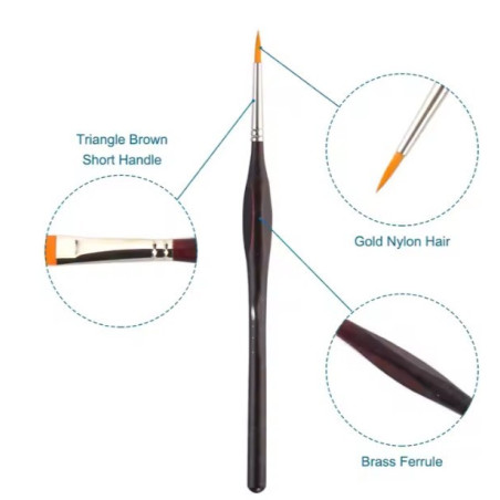 Synthetic Red Sable Brush- 8 Round